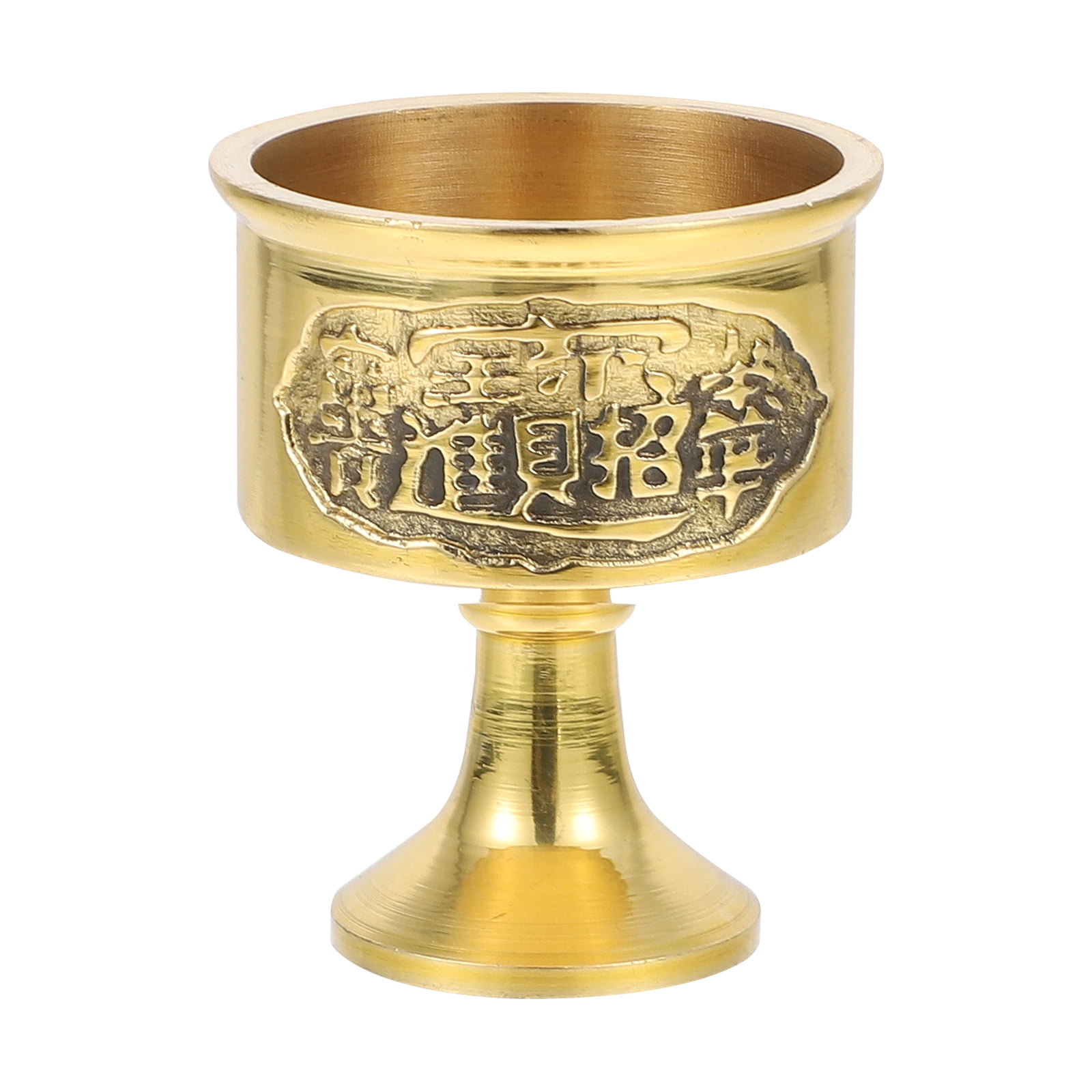 NUOLUX 1Pc Buddhist Copper Offering Cup Buddha Sacrifice Cup Carved ...