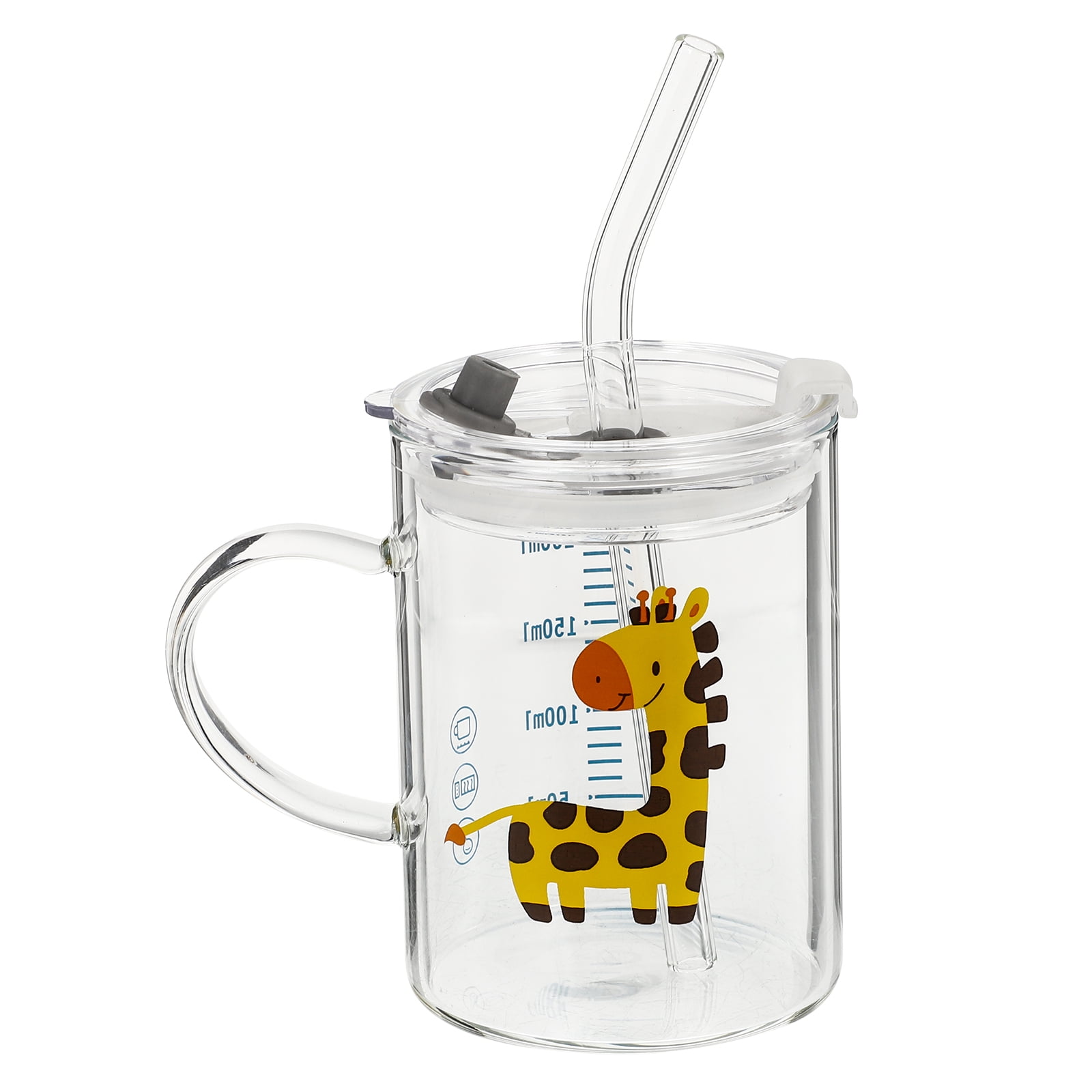 Tineasur Valentines Day Cartoon Deer Water Cup, Transparent High ...