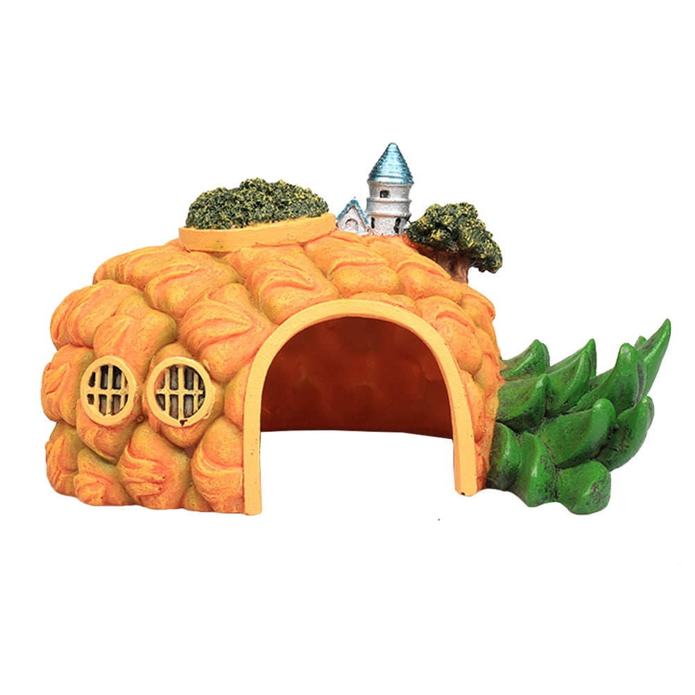 NUOLUX 1Pc Simulated Pineapple Hiding House Fish Shrimp Shelter Fish ...