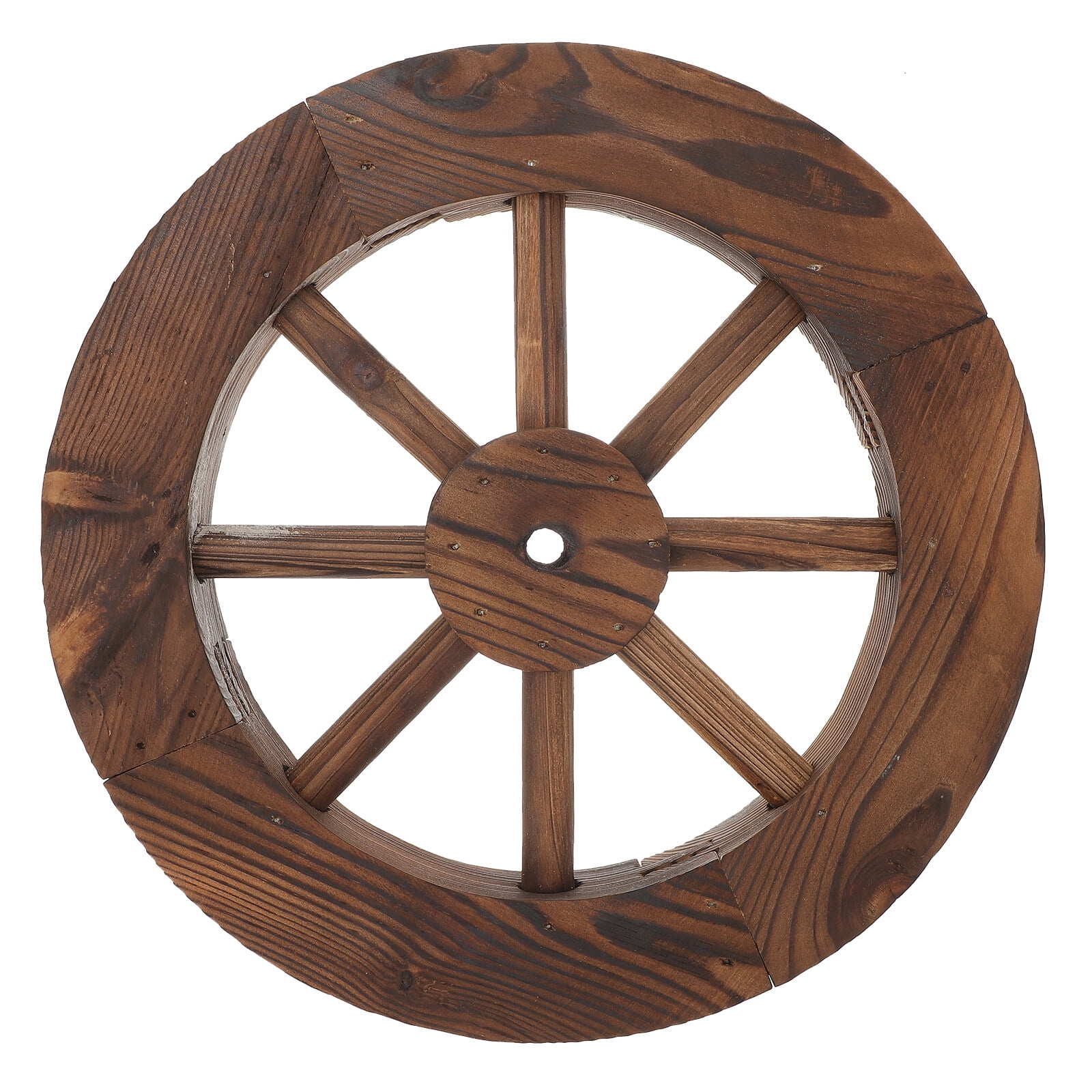 CATIEBYE Wheel Decoration Wooden Wagon Wheel Decor Wood Garden ...