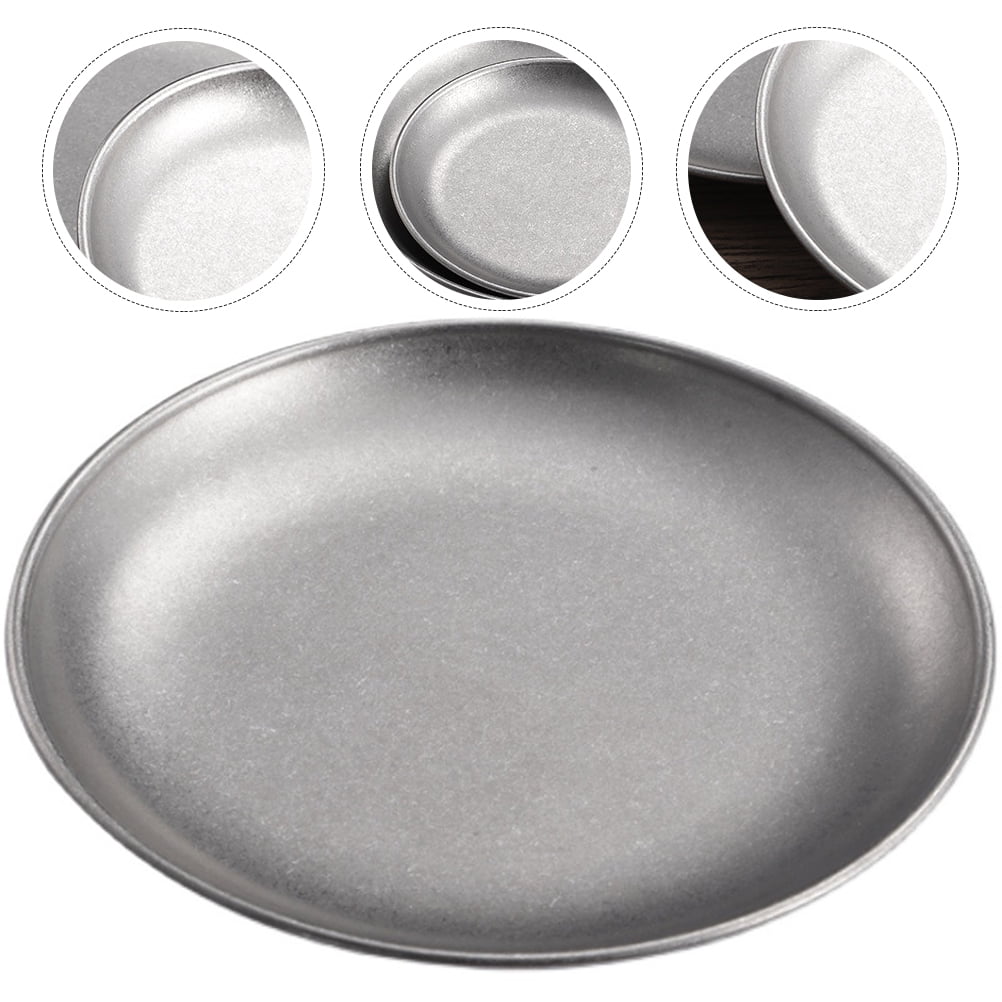 NUOLUX 1Pcs Grill Meat Holder Baking Tray Silver 9X9X0.6In Stainless ...