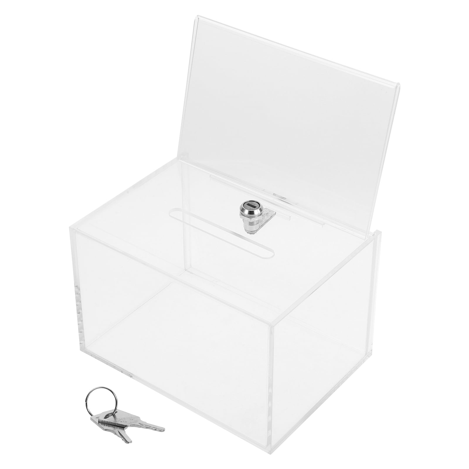 NUOLUX 1Pcs Lockable Design Donation Box for Fundraising 6.3x4.8x3.9in ...
