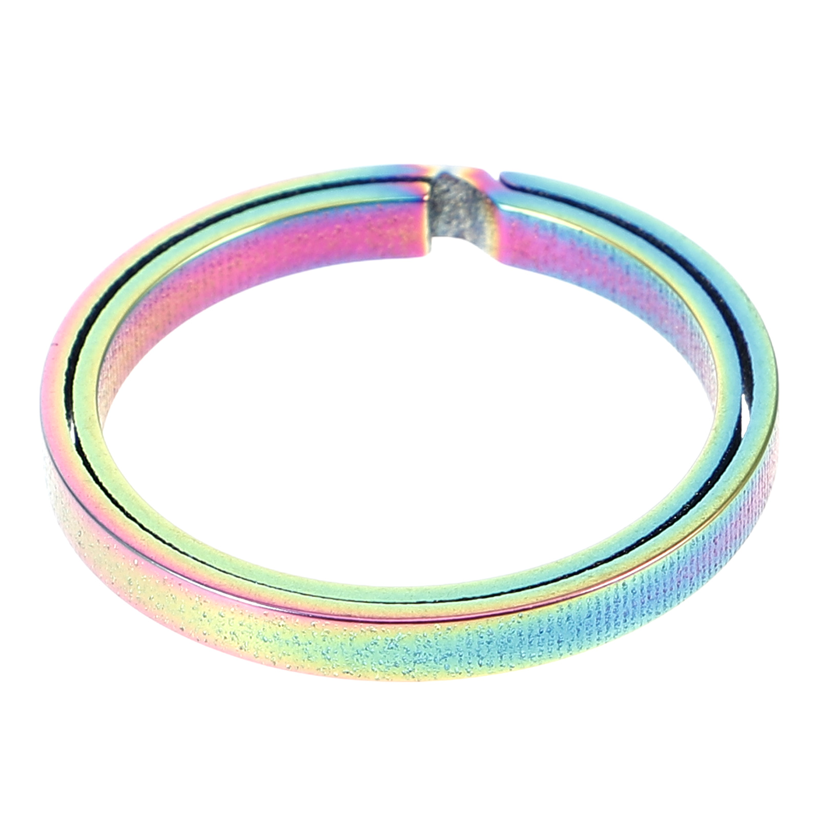 NUOLUX 1Pcs Multi-colored Titanium Alloy Circular Keychain Hoop for ...
