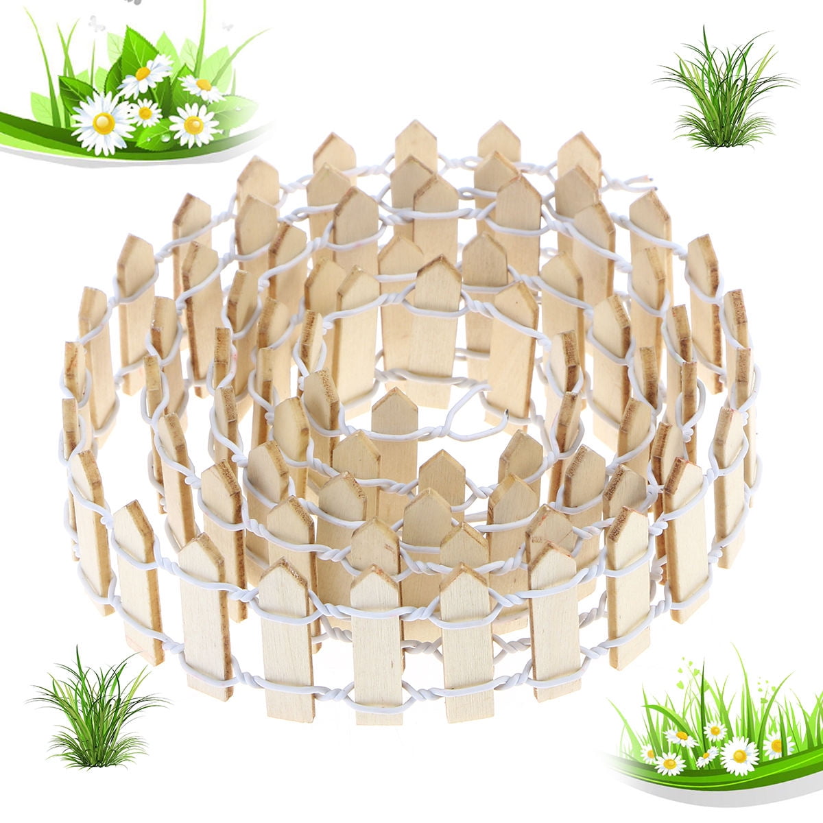 NUOLUX 1Pcs Realistic Shape Mini Garden Fence for Fairy Garden ...