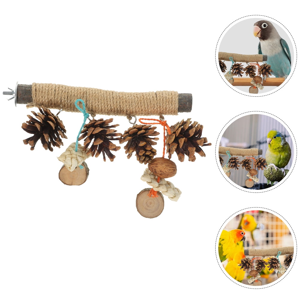 NUOLUX 1Pcs Simple Design Wooden Parrot Perch Stick for Small Birds ...