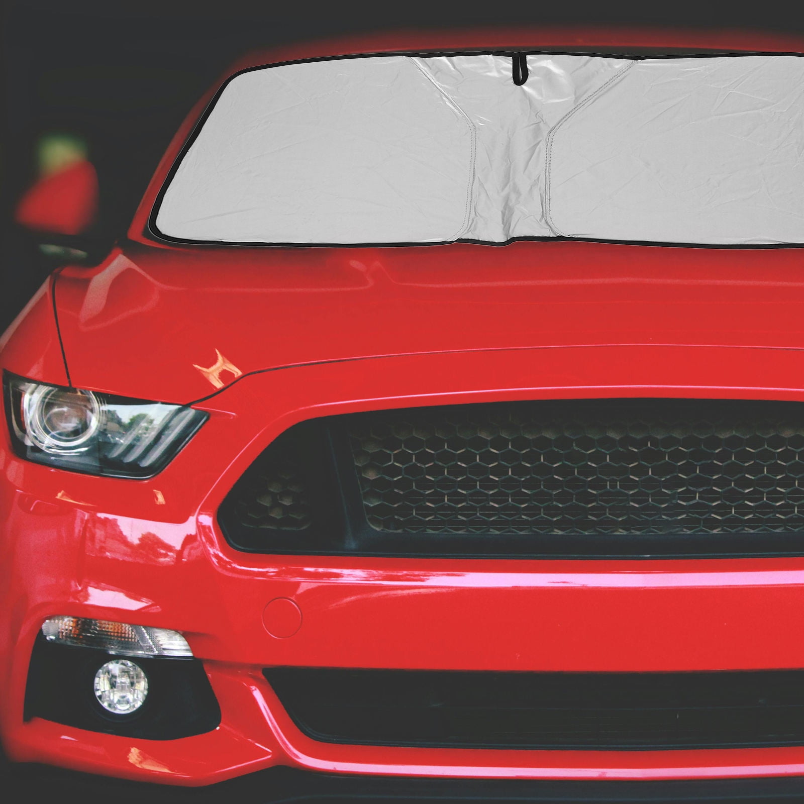 NUOLUX 1Pcs Sleek Design Silver Coating Cloth Car Front Windshield Sun ...