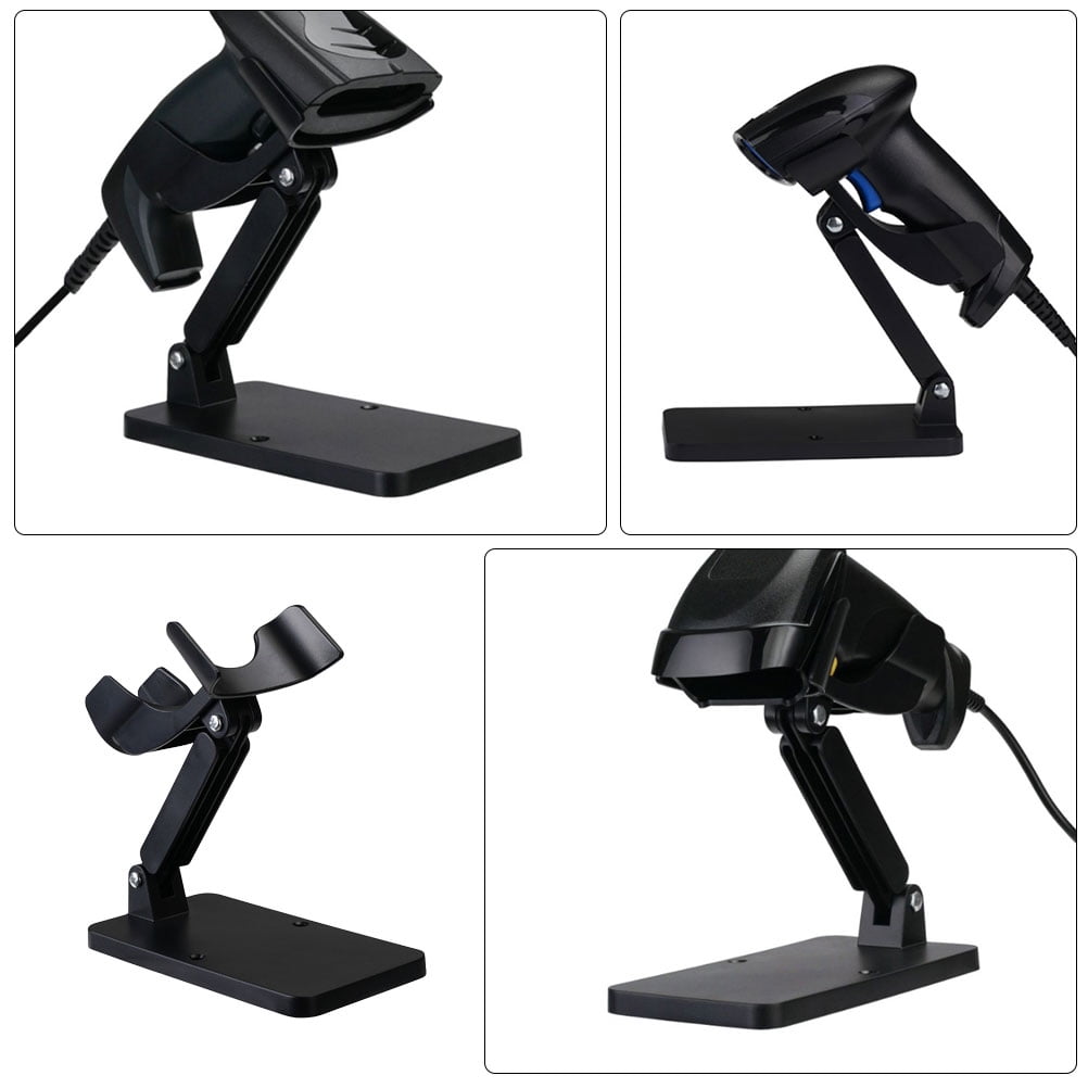 Toyandona Mic Table Stand Barcode Scanner Holder Black ABS for Handheld ...
