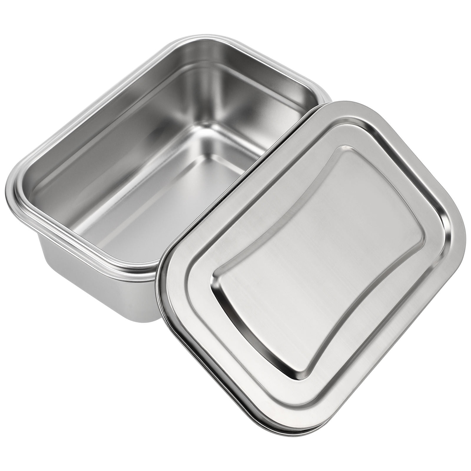 NUOLUX 1Set Ice Cream Container Metal Rectangular Shape For Home Use ...