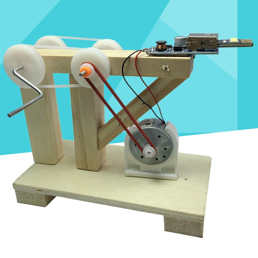 NUOLUX 1Set Manual Electricity Generator Assembly Model Wooden Science ...