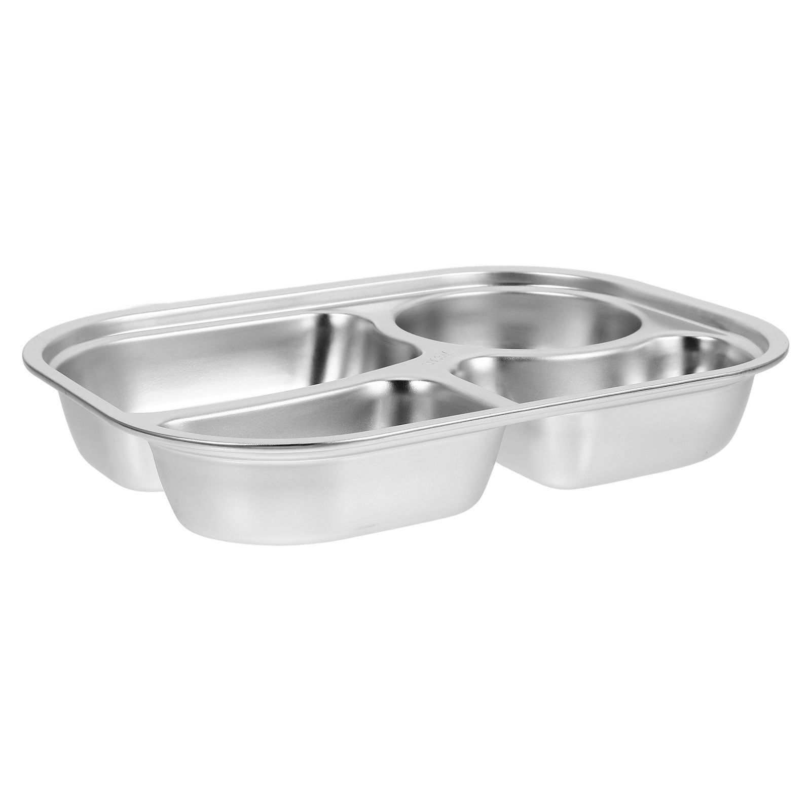 NUOLUX 1Set Stainless Steel Meal Tray With Dividing Pan Function ...