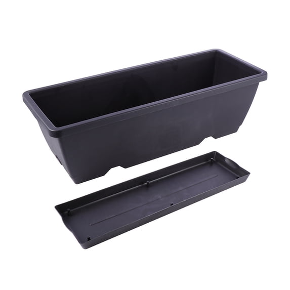 NUOLUX 2 Sets Long Garden Planter Plant Pot Plastic Flower Planter ...