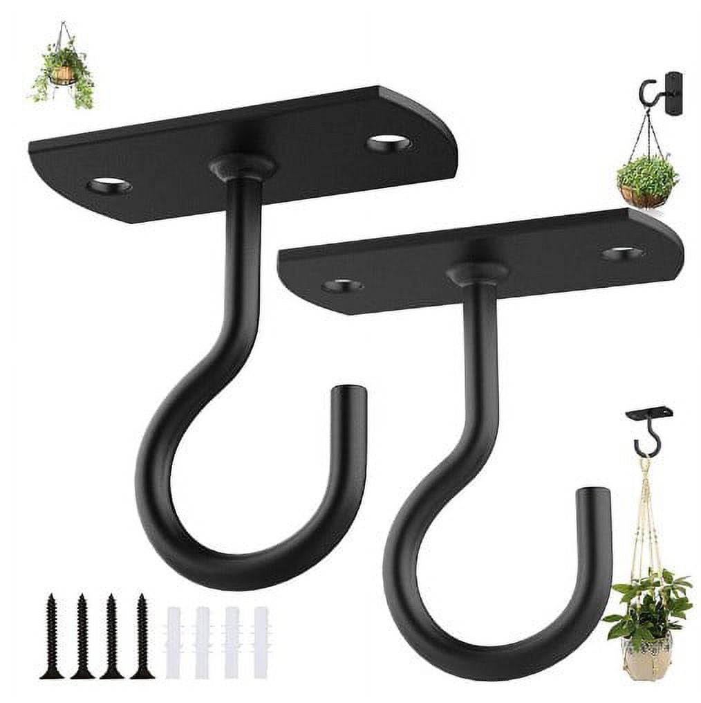 NUOLUX 2 Sets of Ceiling Hooks Planter Hooks Wall Mount Hangers Plant ...