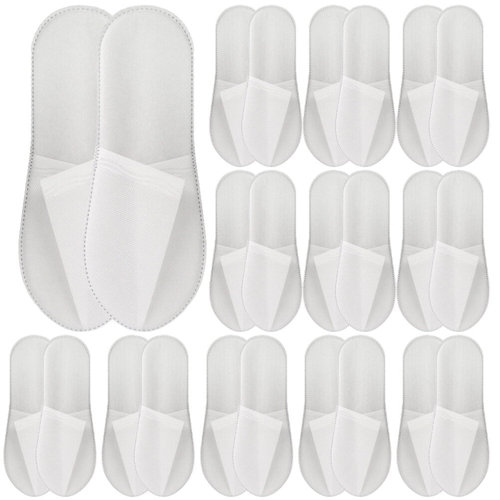 NUOLUX 20 Pairs Disposable House Slippers Closed Toe Disposable ...
