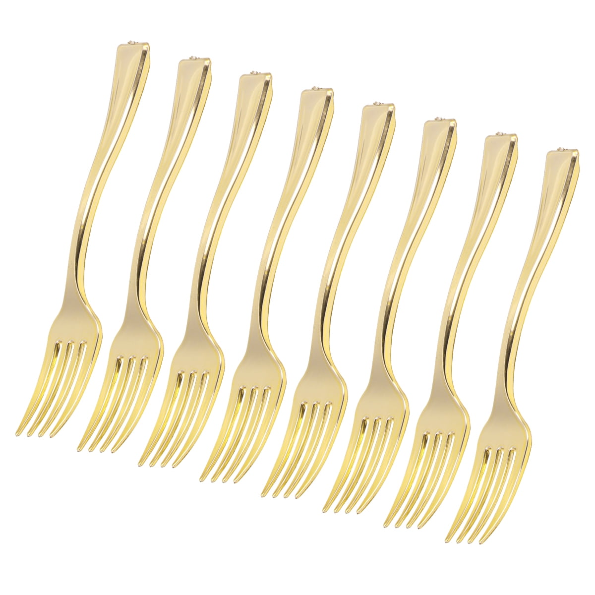 NUOLUX 24pcs Disposable Mini Forks Fruit Dessert Pudding Forks Party ...