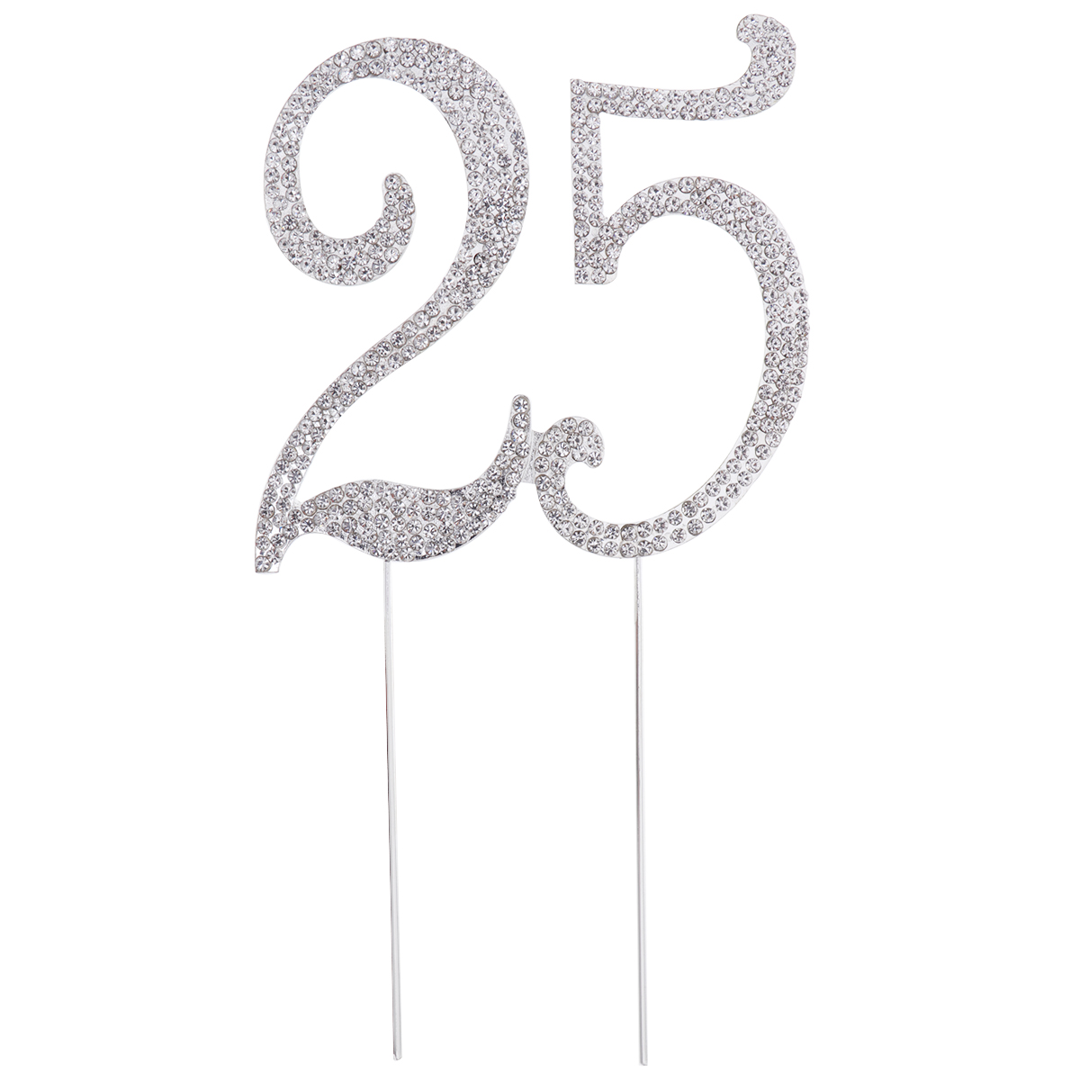 Meant to Be Bling Crystal Silver Wedding Cake Topper - Walmart.com