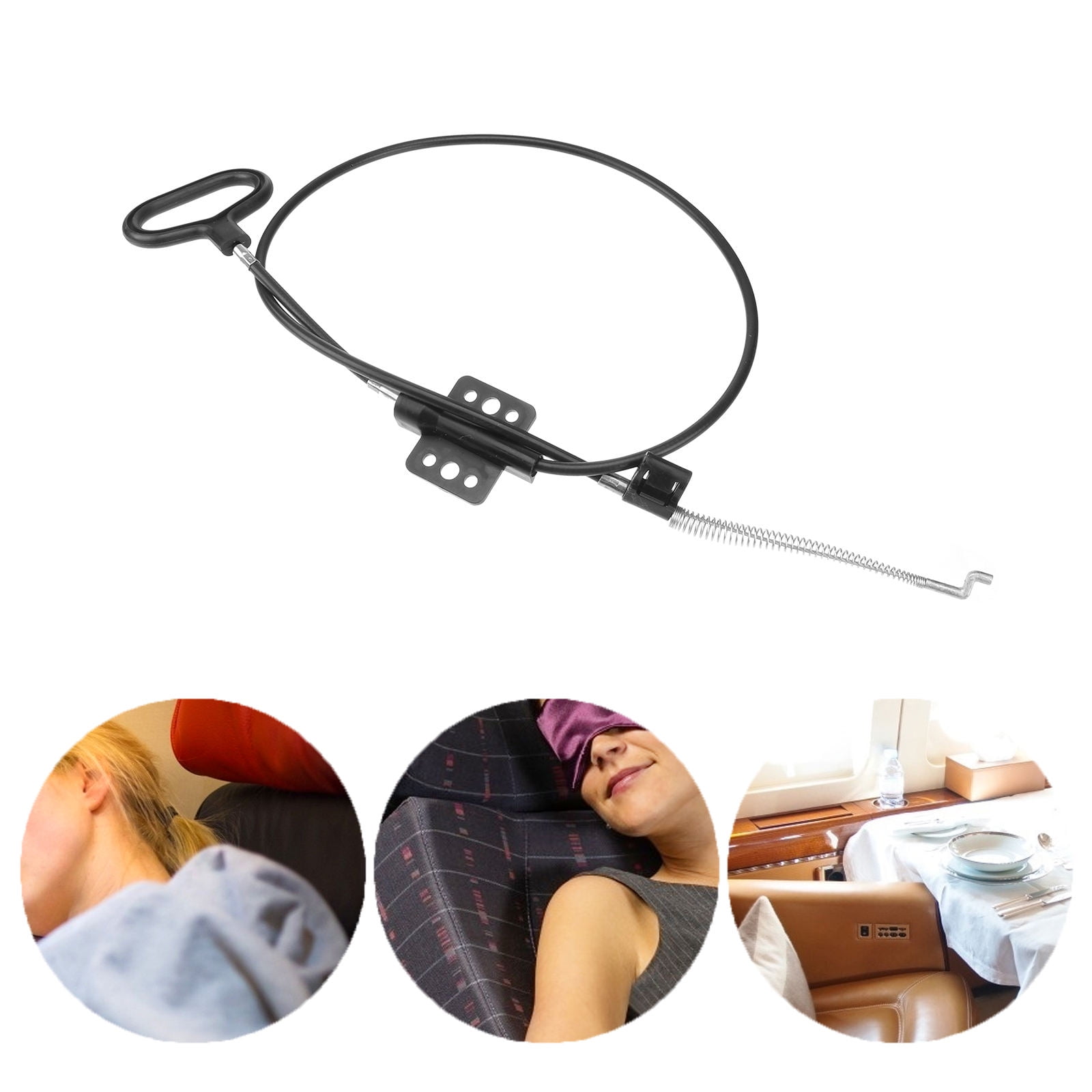 NUOLUX 2Pcs Recliner Cable Pull Handle D Ring Black Carbon Steel PVC ...