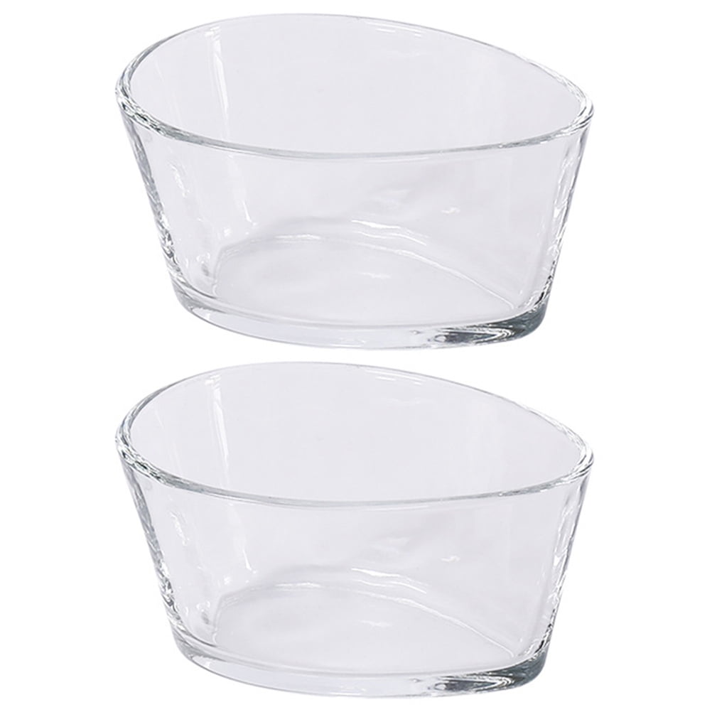 NUOLUX 2Pcs Small Glass Bowls Clear Pudding Cups Small Glass Containers ...