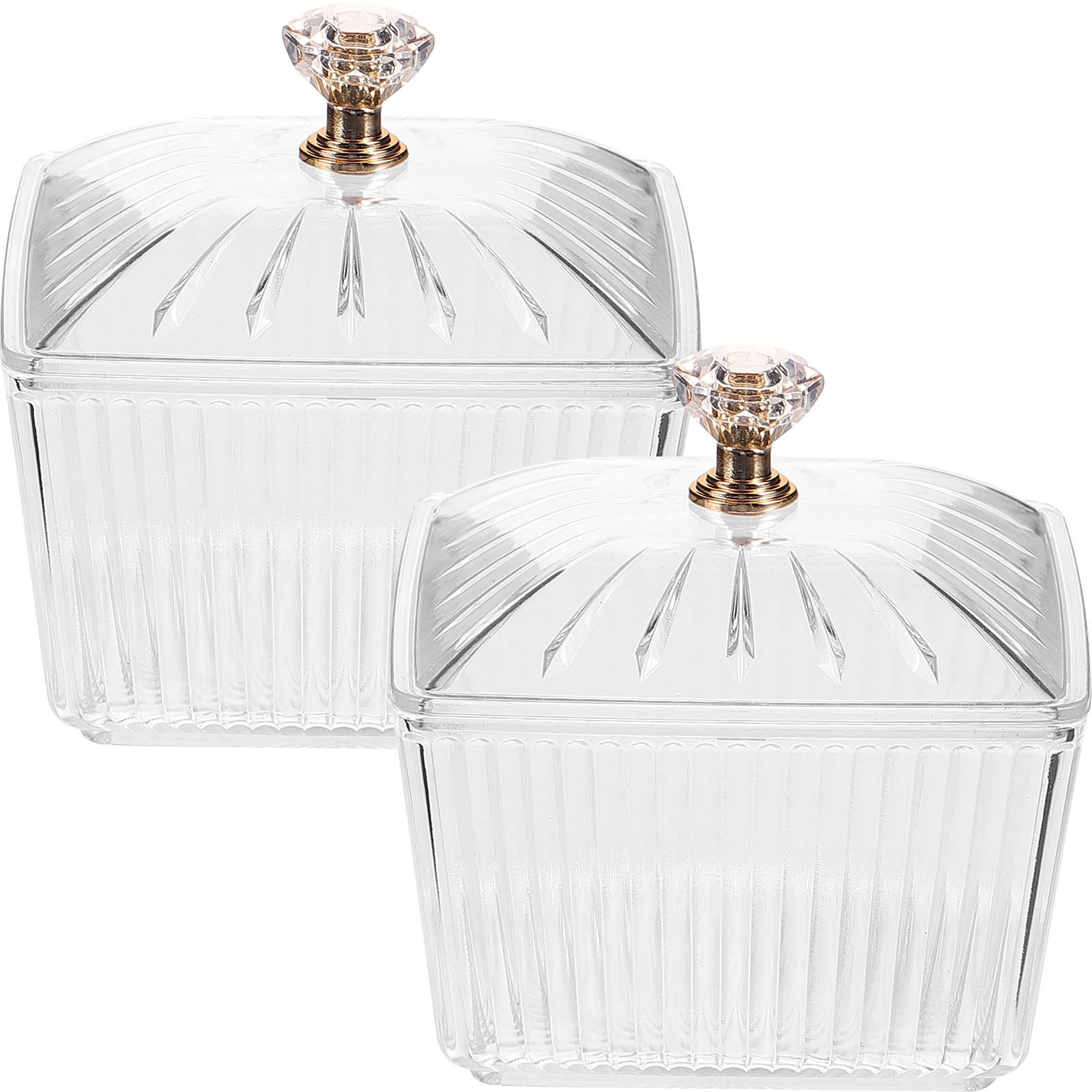 NUOLUX Large Candy Jar with Lid, 2pcs Candy Jar Set, Snacks, Buffet ...