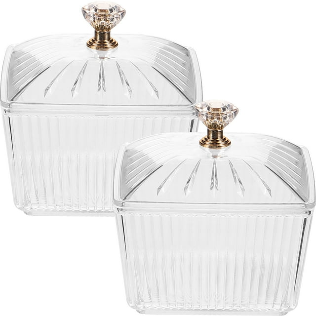 NUOLUX 2Pcs Sweets Jars Candy Jar Sugar Snacks Bowl Cookie Container ...