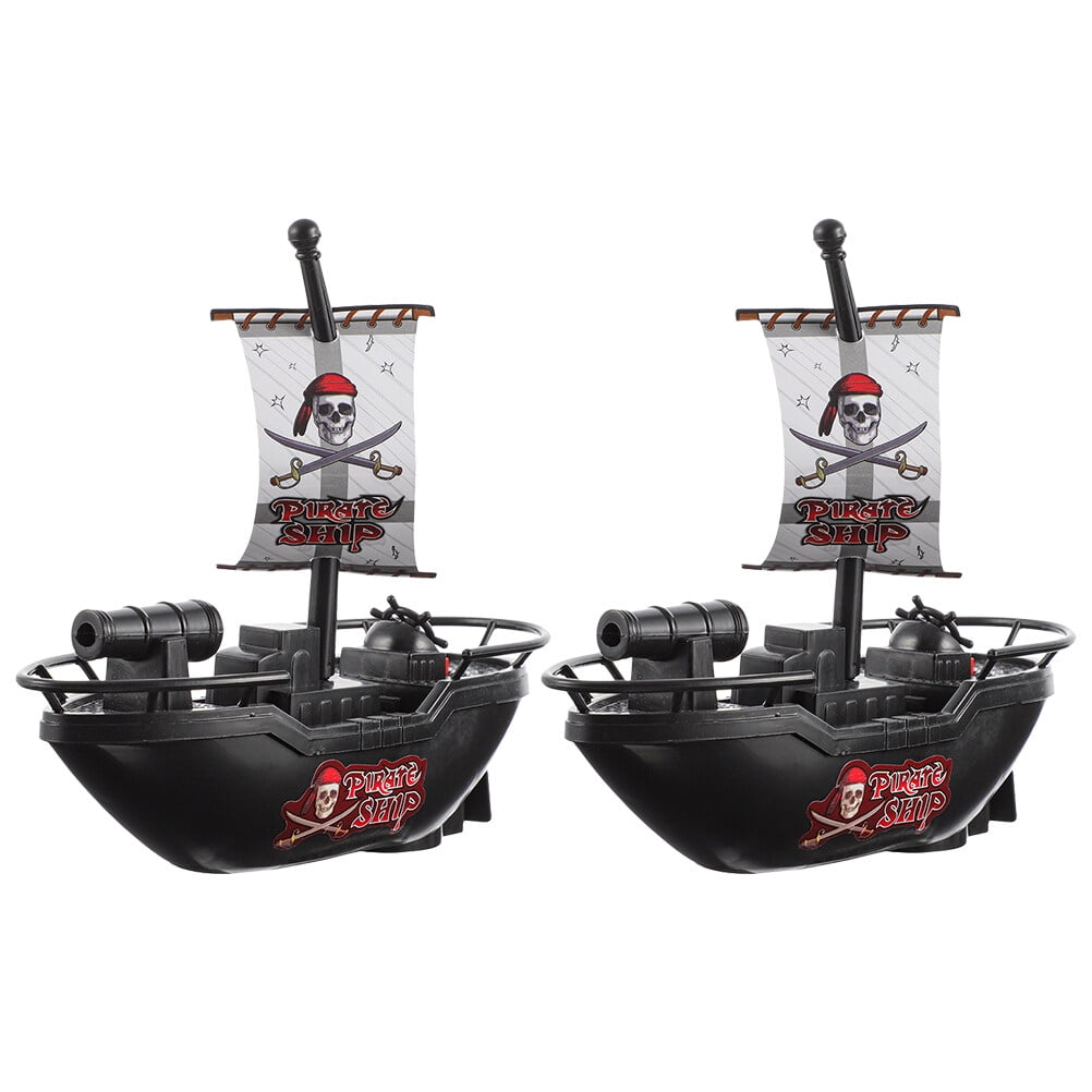 NUOLUX 2pcs Kids Pool Toy Electric Pirate Boat Toy Pirate Ship Toy ...