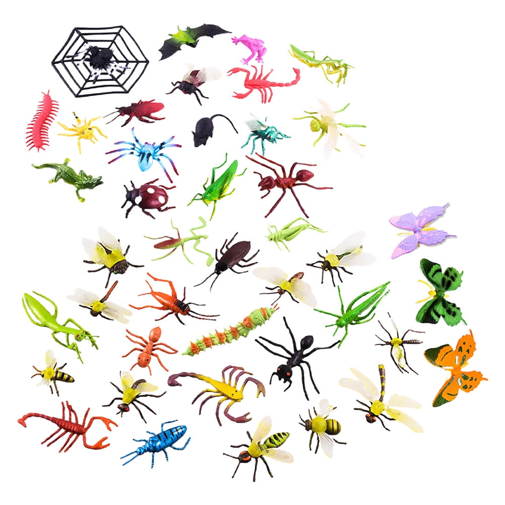 NUOLUX 39pcs Fake Bugs Toy Mini Realistic Insects Toys Kids Toddlers ...