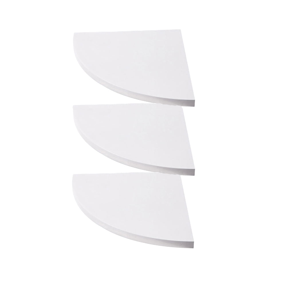 NUOLUX 3Pcs Wall Corner Shelves Triangle Fan Shape Storage Racks Wall ...