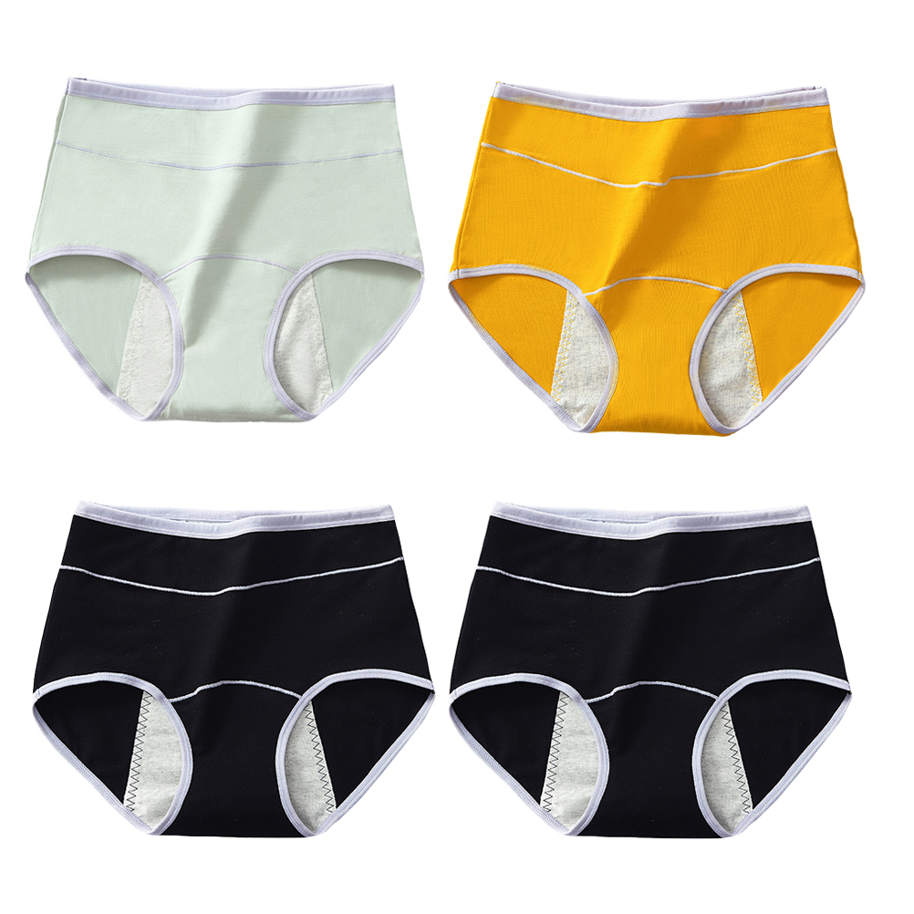 DEEPCRAFF High Waist Underpants for Women Breathable Black 4 Pairs ...