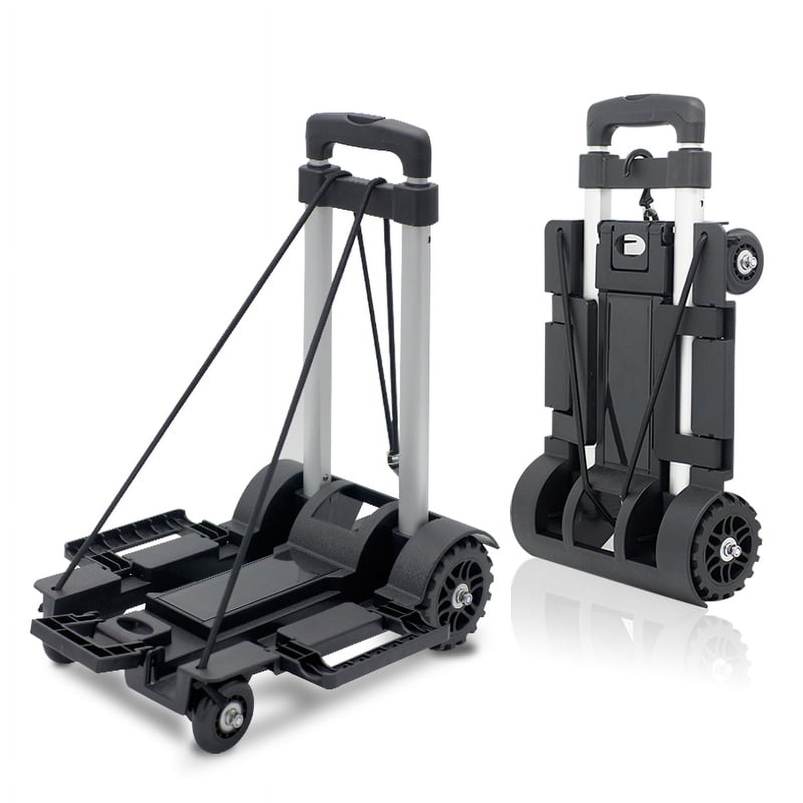 NUOLUX 4-wheel Foldable Trolley Collapsible Hand Truck Dolly Folding ...
