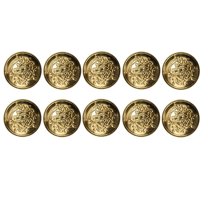 20pcs 1Inch Brass Flat Round Buttons Metal Buttons with Shank for ...