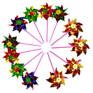 20pcs Colorful Plastic Pinwheel DIY Small Windmill Toy Set Beautiful ...