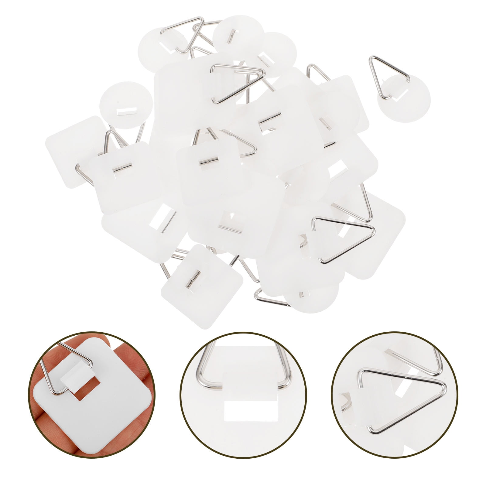 NUOLUX 45Pcs Adhesive Picture Hanger Wall Picture Hangers for Photos in ...