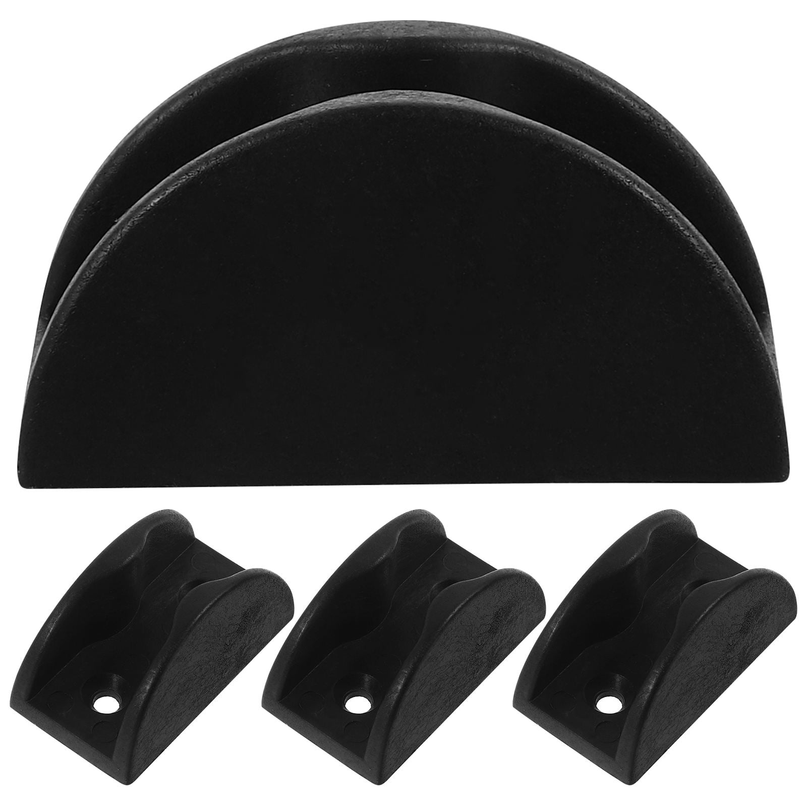 NUOLUX 4Pcs Black Sliding Barn Door Floor Guides for Furniture Door ...