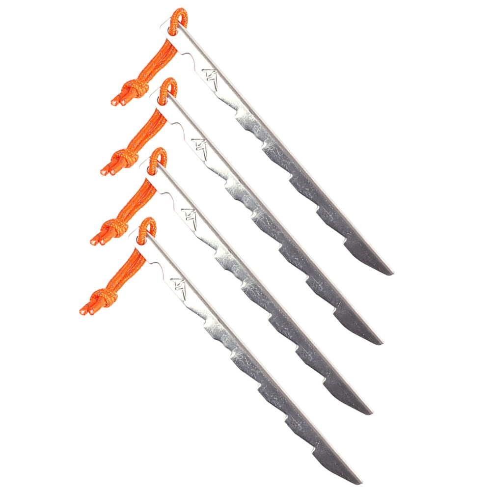 NUOLUX 4pcs 304 Stainless Steel Nail Tent Pegs Outdoor Heavy Duty Steel ...