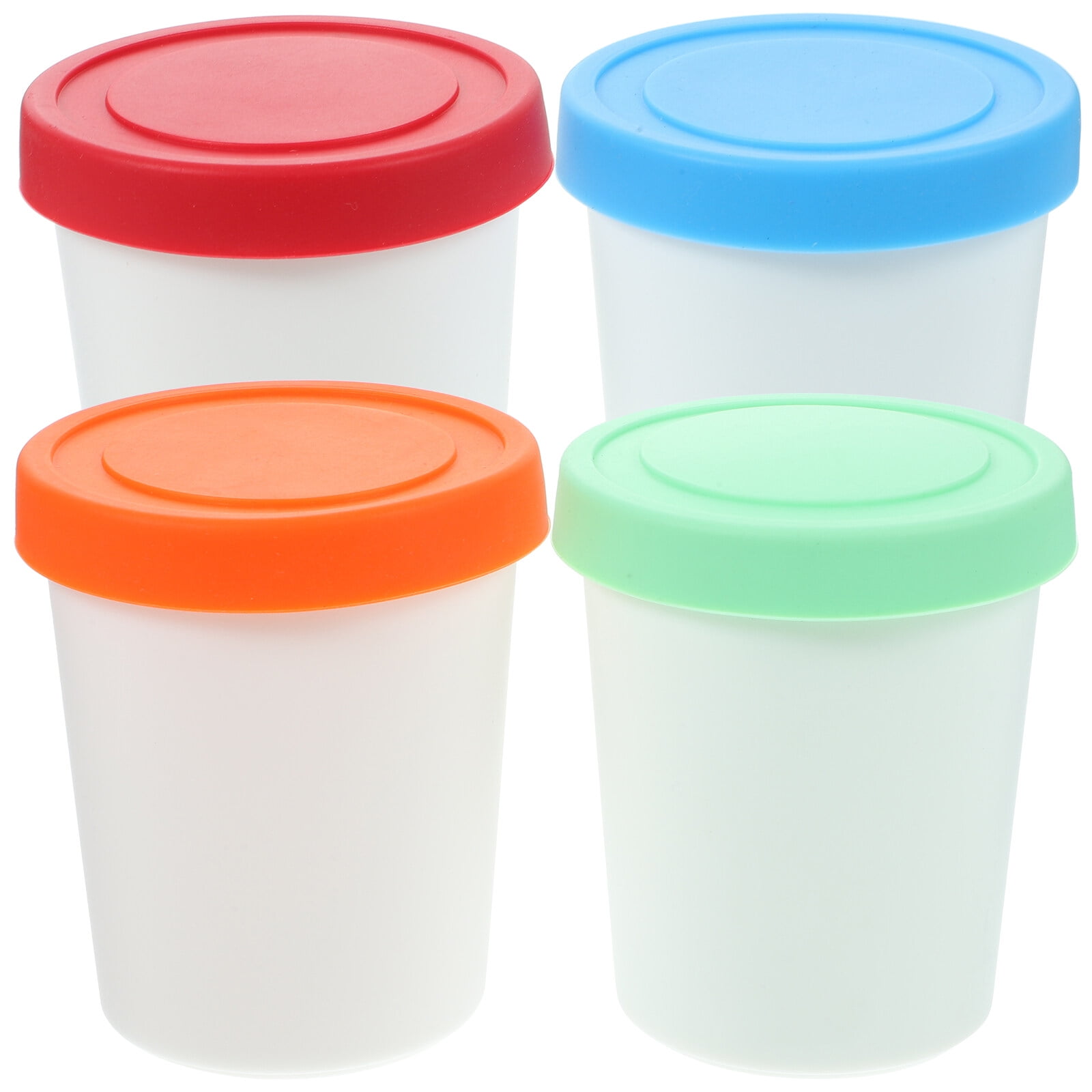 LABELEPH Ice Cream Containers For Freezer Plastic 4Pcs - Walmart.com