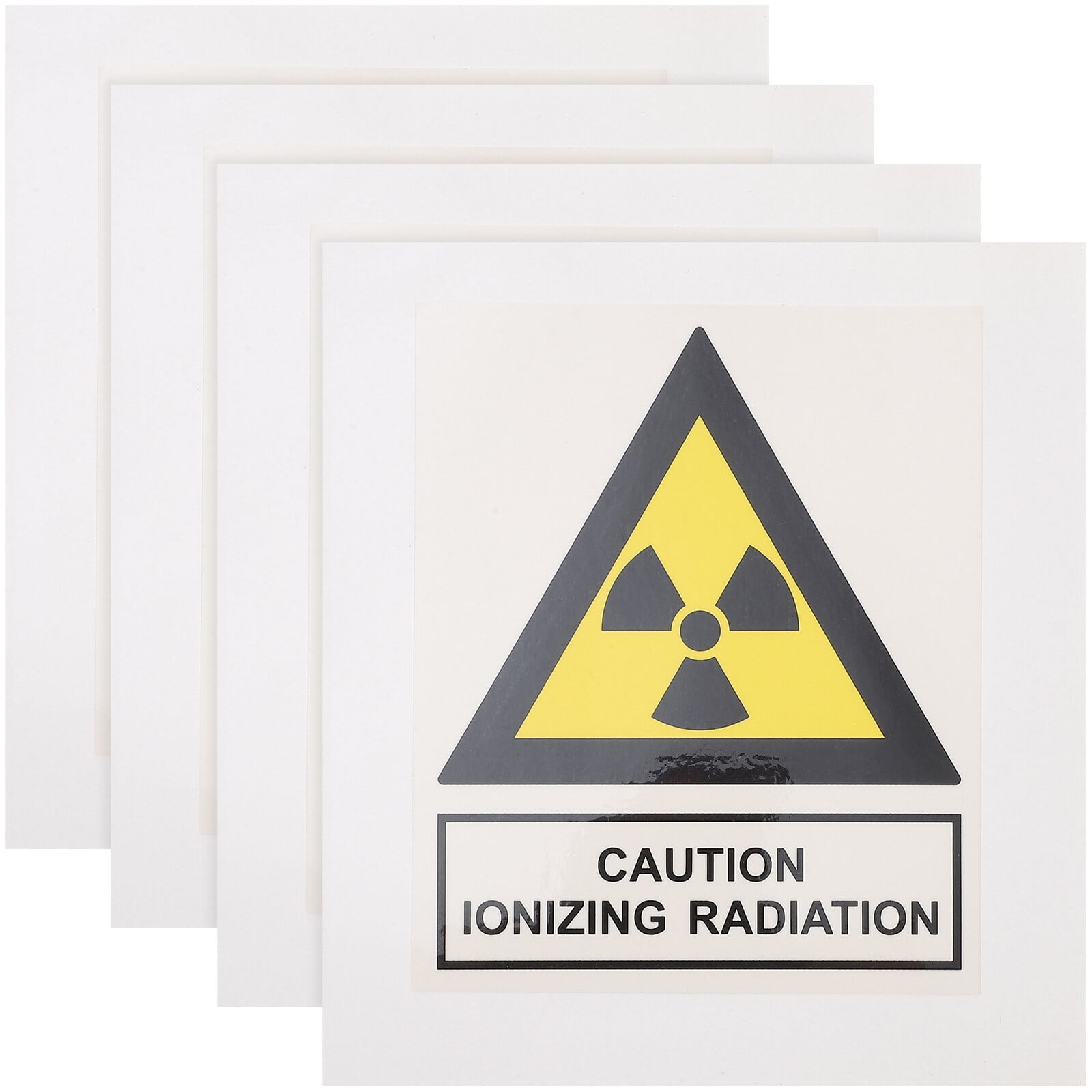 NUOLUX 4pcs Radiation Warning Stickers Universal Radiation Symbol ...