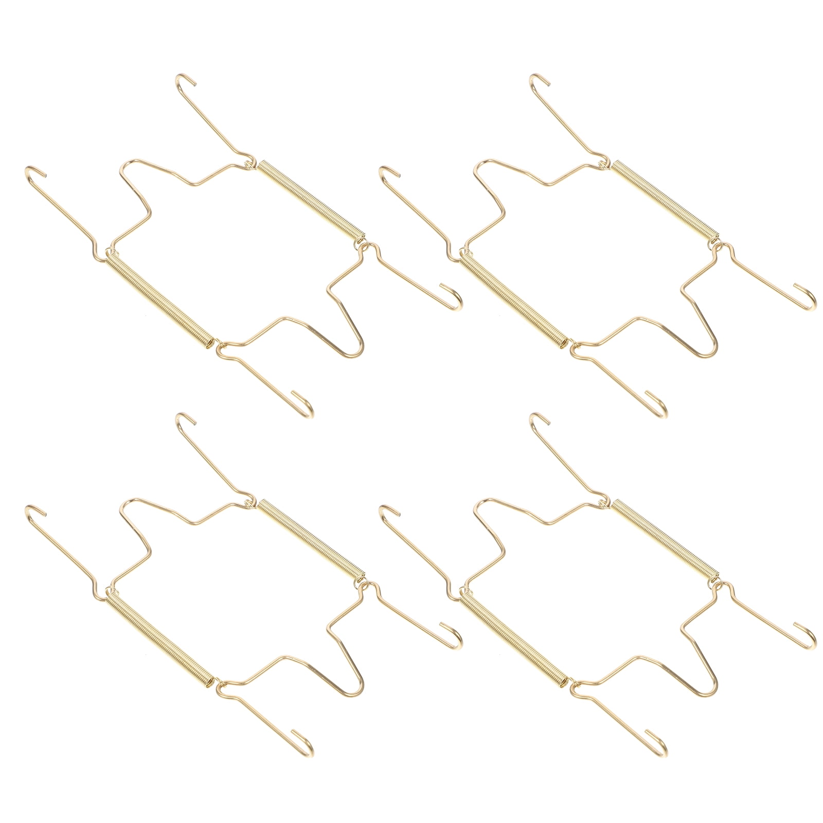 NUOLUX 4pcs 6-Inch Golden Coated Metal Spring Wall Plate Hangers ...