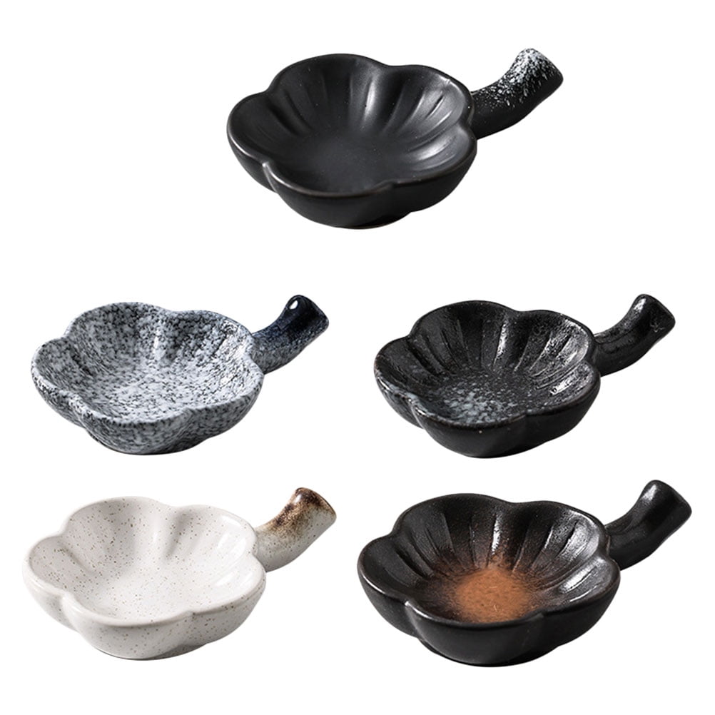 NUOLUX 5 Pcs Household Dipping Saucers Small Ceramic Bowls With Handles ...