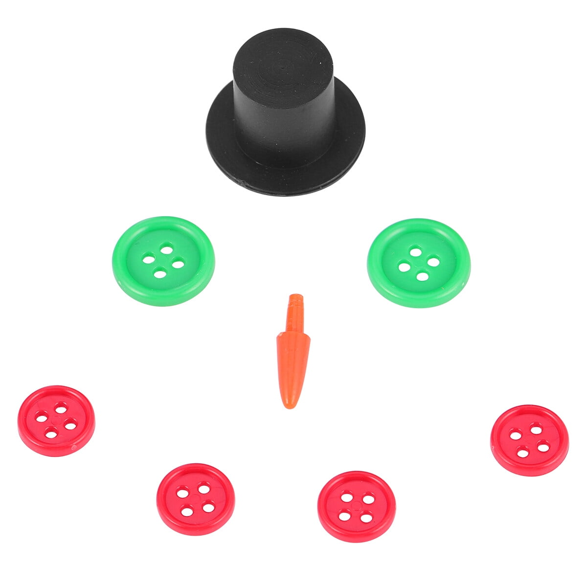 NUOLUX 50 Sets DIY Christmas Snowman Ornament Set Snowman Nose Buttons ...