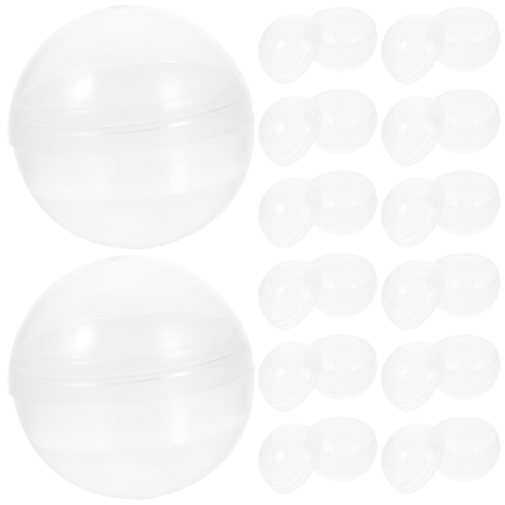 NUOLUX 50 pcs Round Transparent Capsules Clear Empty Capsules Display ...