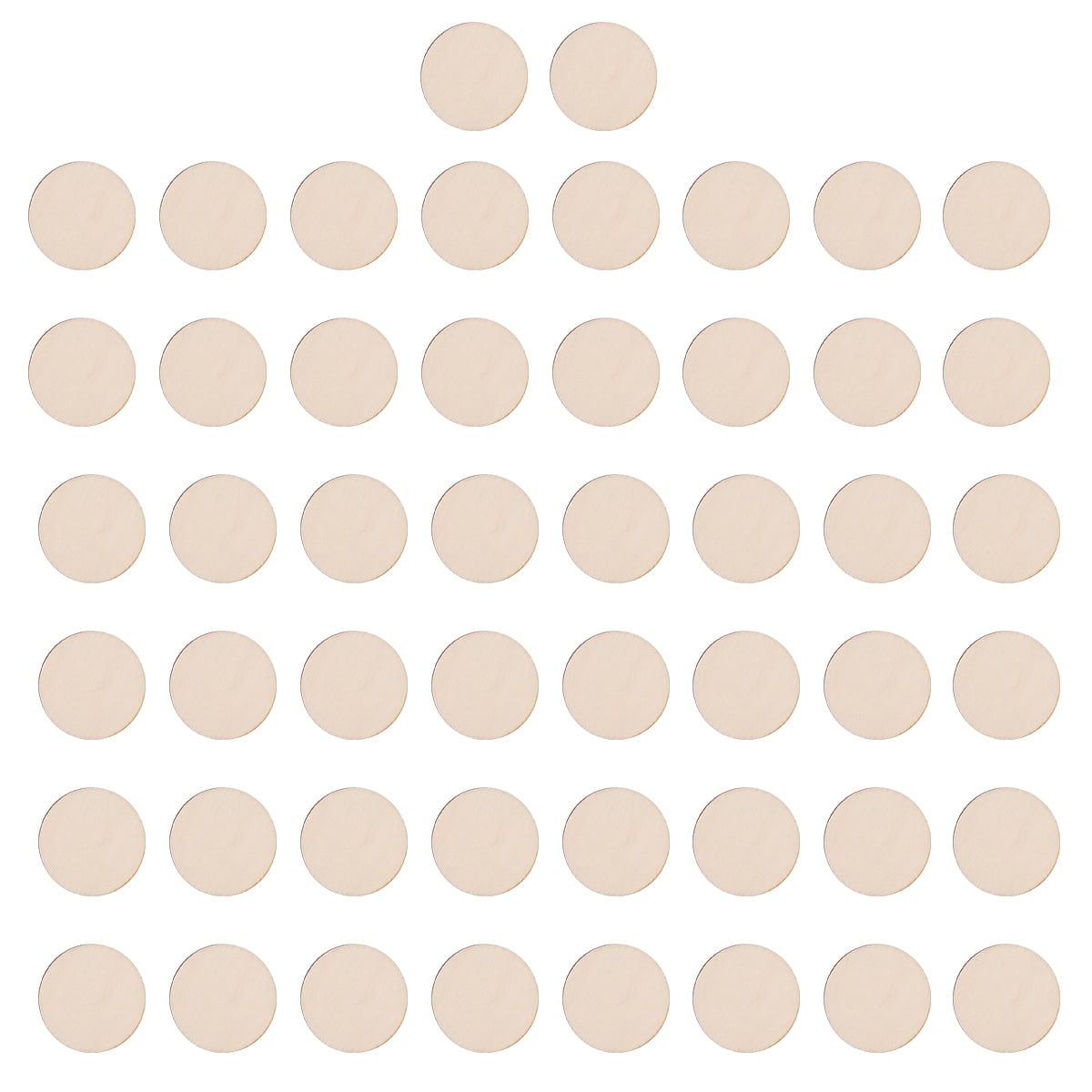 NUOLUX 50pcs Wooden DIY Wafer Small Round Disc Diy Wooden Small Wafer ...