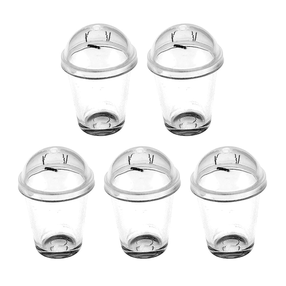 NUOLUX 5Pcs Mini Coffee Cup Models Transparent Mini Milk Tea Cups ...
