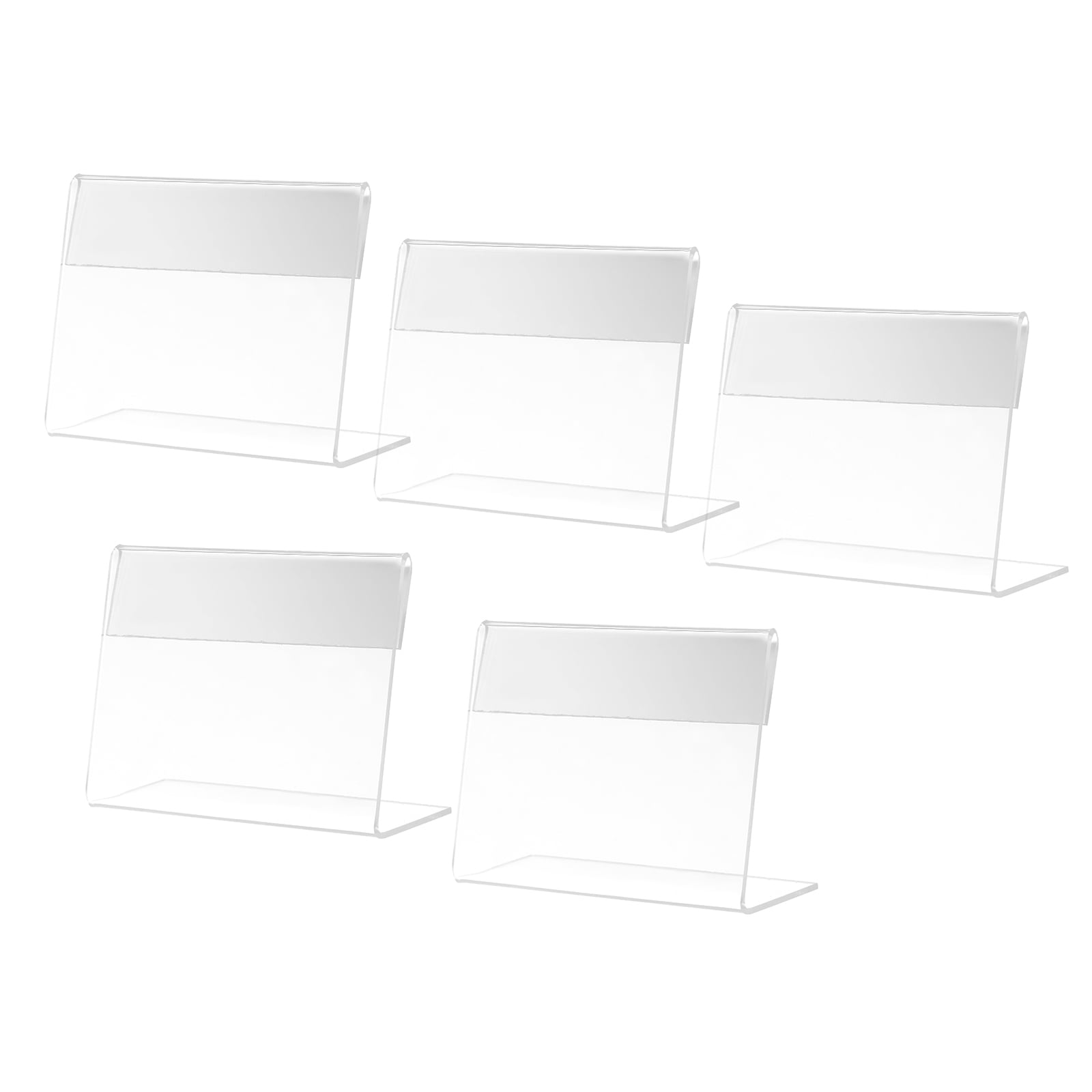 LABELEPH Transparent L-type Design Price Tag Display Stands for Retail ...
