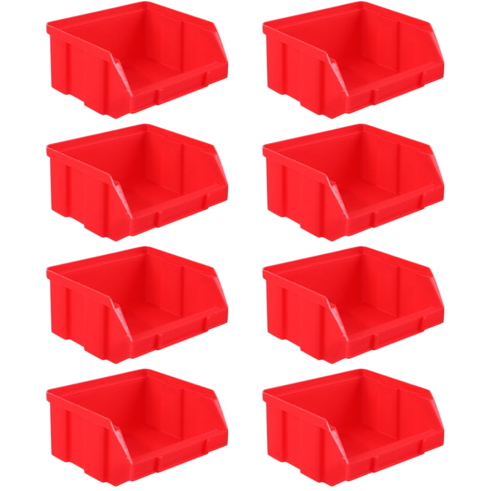 CATIEBYE 5Pcs ABS Plastic Parts Organizer Stackable Storage Boxes Red ...