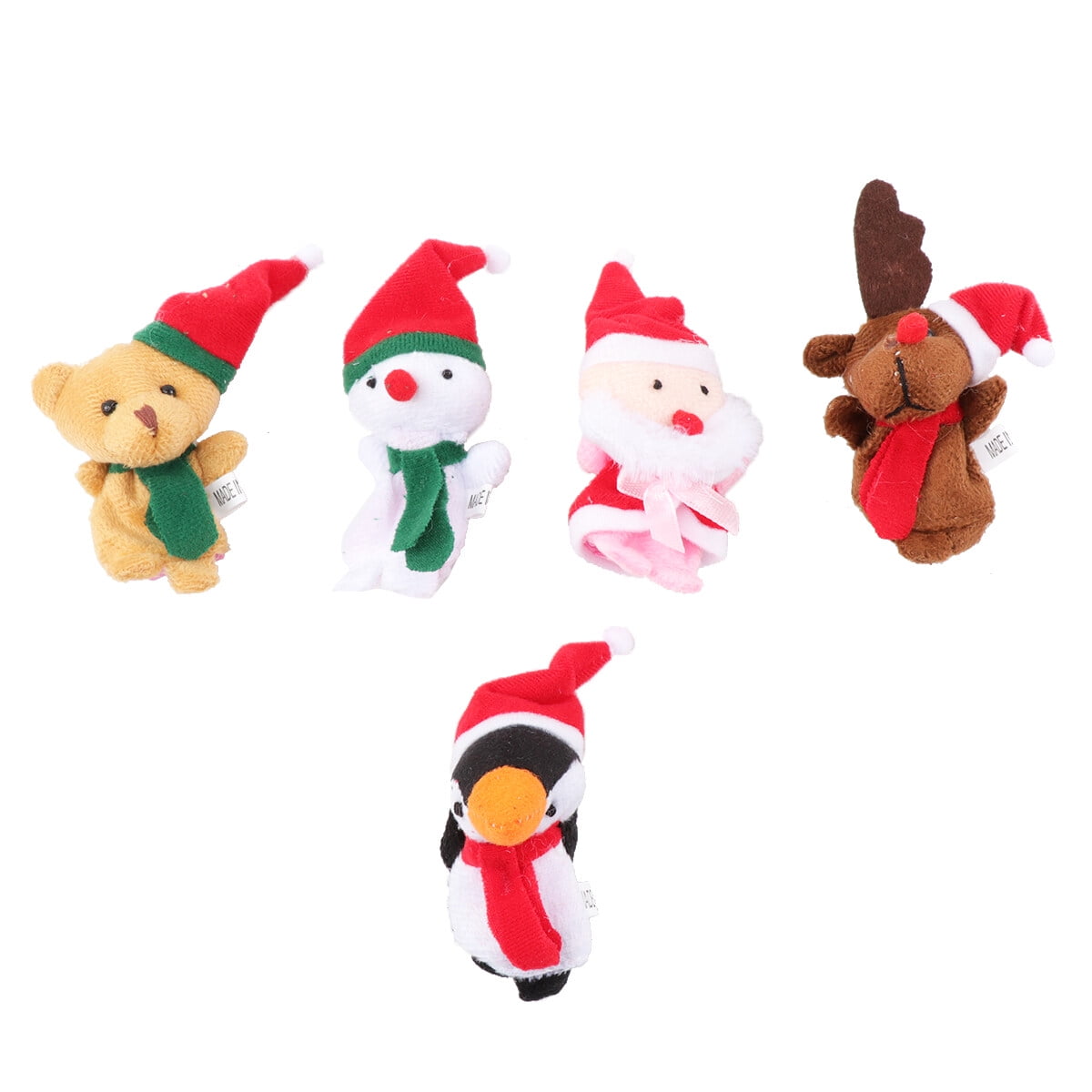 NUOLUX 5pcs Christmas Finger Puppets Santa Deer Sonowman Educational ...