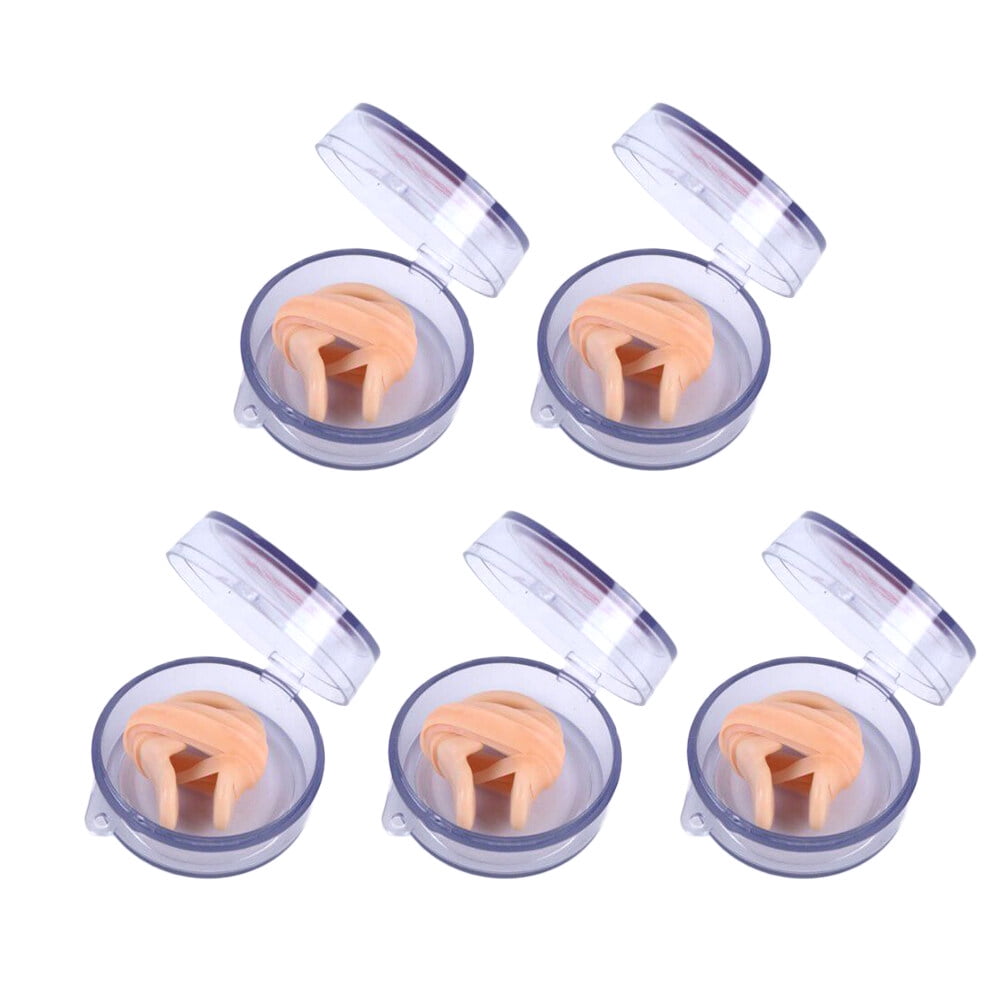 NUOLUX 5pcs Silicone Swimming Nose Clip with Strap Nose Protection ...