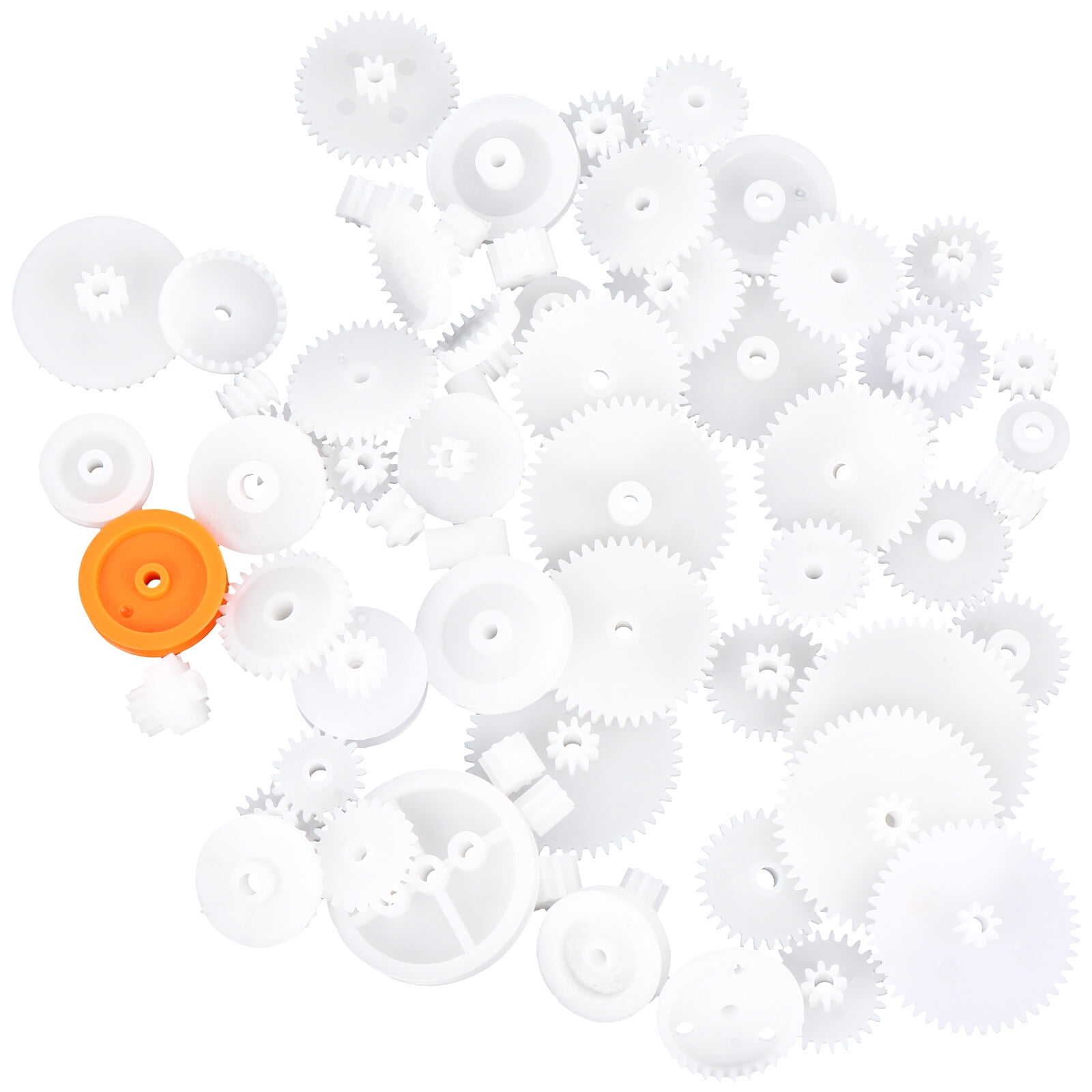 NUOLUX 64pcs Plastic Gear Package Parts Gear Assortment Set for DIY ...
