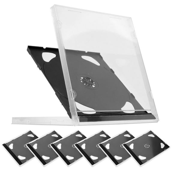 NUOLUX 6Pcs Empty CD Cases for CD ROM Storage Organizer with 11.8x4.9x0 ...