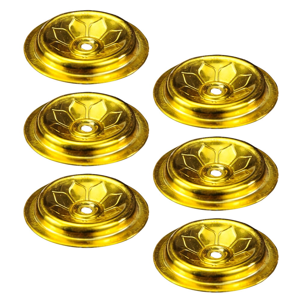NUOLUX 6Pcs Golden Aluminum Wick Holder Oil Lamp Round for Home Owners - Walmart.com