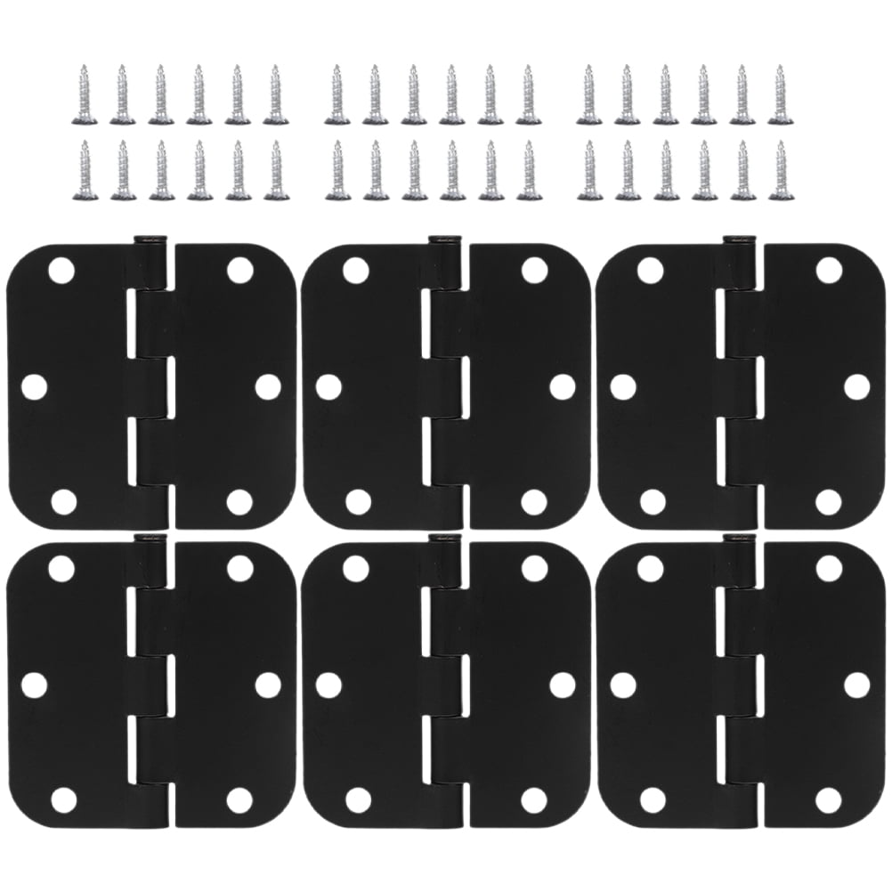 NUOLUX 6Pcs Iron Door Hinges Black for Interior Doors Rustproof Heavy-duty 3Inch - Walmart.com