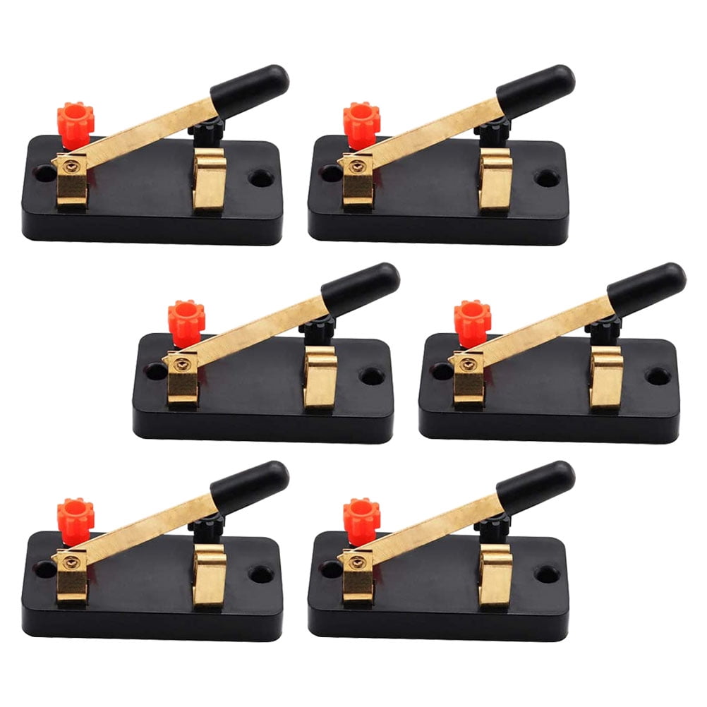 NUOLUX 6Pcs Single Pole Single Throw Switch Black Plastic Copper Knives ...